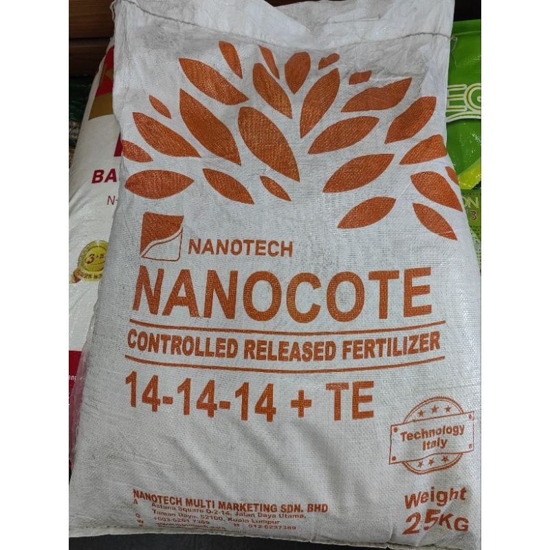NANOCOTE 14-14-14+TE 25KG CONTROLLED RELEASED FERTILIZER | Shopee Malaysia