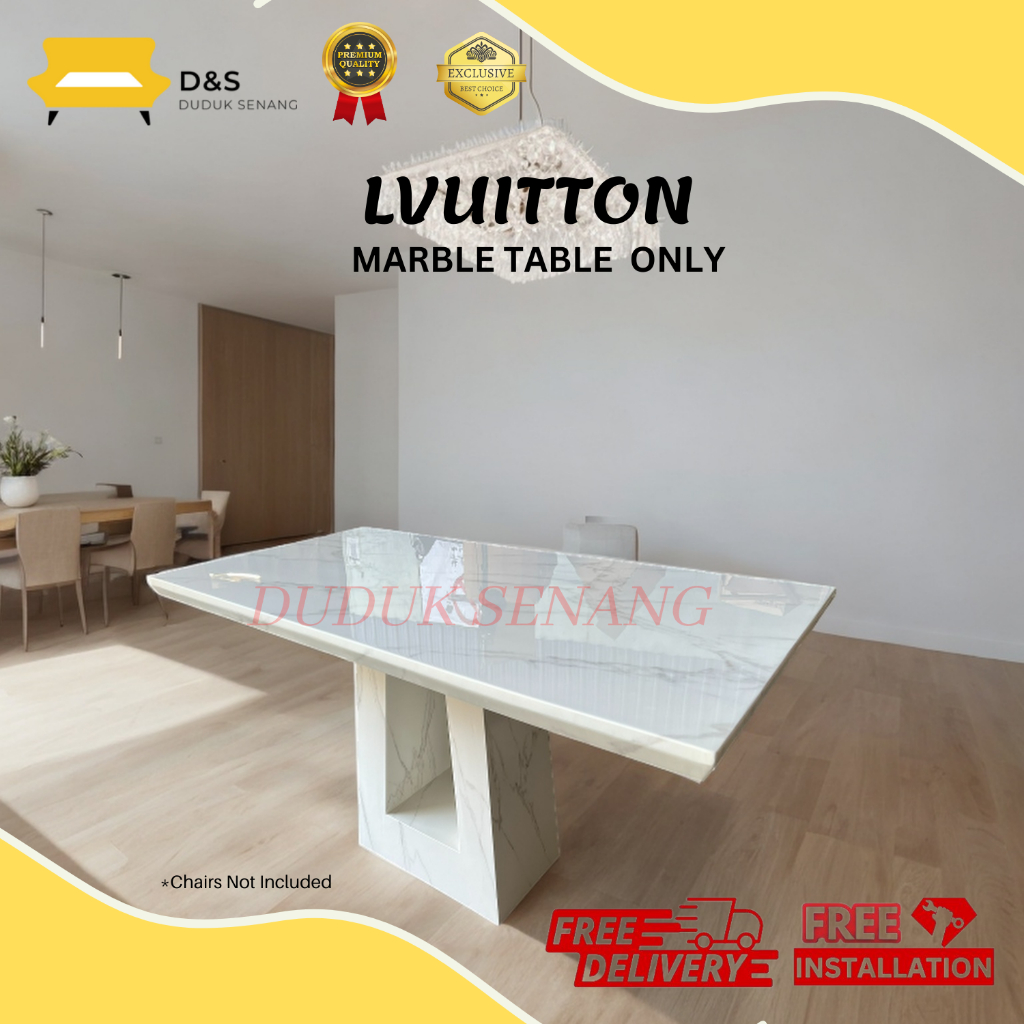 LVUITTON Marble Table Only / Meja Marble Sahaja | Shopee Malaysia