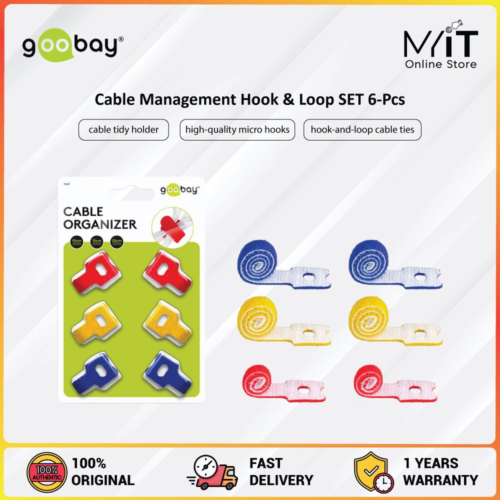 Cable Management Hook & Loop SET 6-Pcs | Shopee Malaysia