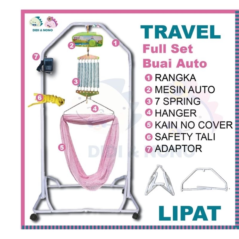 VIVA Spring Cot Rangka Buaian Boleh Lipat POMA Baby Cradle Electronic ...