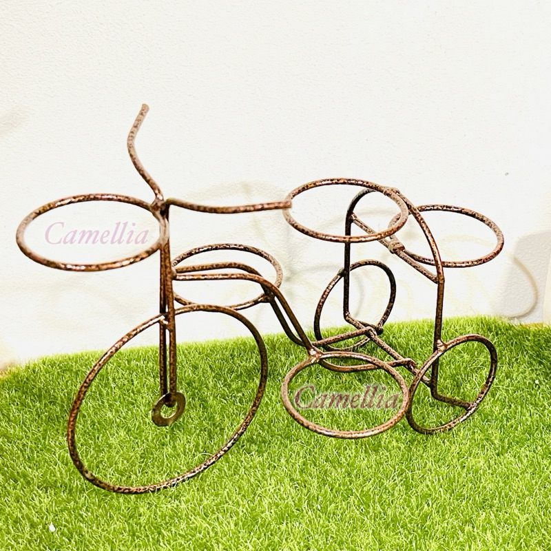 5 holes Bicycle Cactus Succulents Stand Rack Metal Iron Chrome 多肉 仙人掌 ...