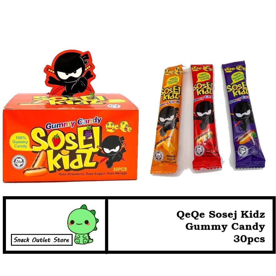 [Ready Stock] (Halal) QeQe Sosej Kidz Gummy Candy 30pcs | Shopee Malaysia