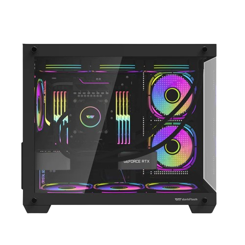 AIGO C285 (Black/White) ATX Chassis – Dual Chamber Design | Shopee Malaysia