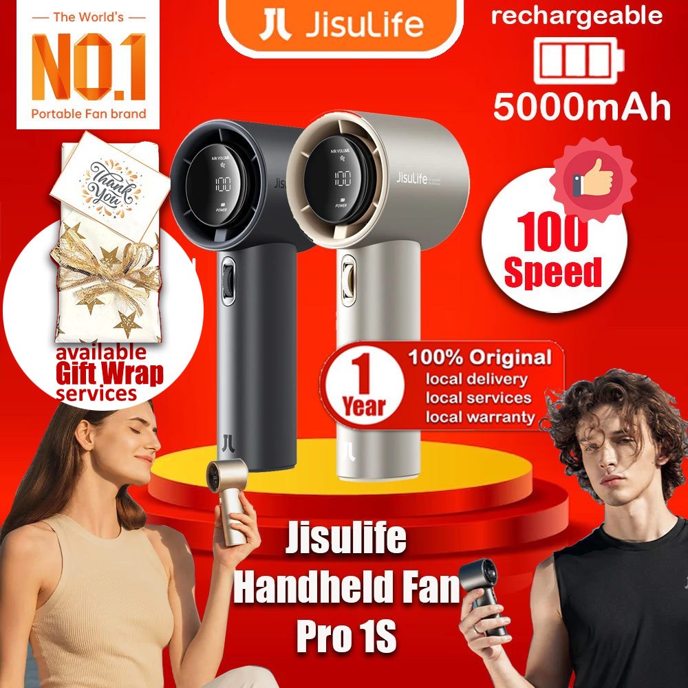 Jisulife Super Power 100 Speed Turbo Strong Wind Portable Fast Charge ...