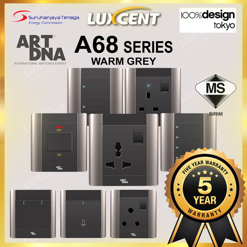 ART DNA A68 Elegant Series Wall Switch & Socket 20A 1/2/3/4 Gang 1/2 ...