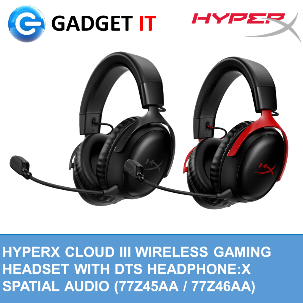 HYPERX CLOUD III WIRELESS GAMING HEADSET WITH DTS HEADPHONE:X SPATIAL ...