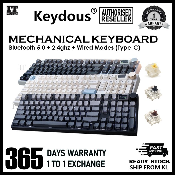 KEYDOUS NJ98 / NJ81 RGB Mechanical Keyboard With Magnetic Screen LED ...