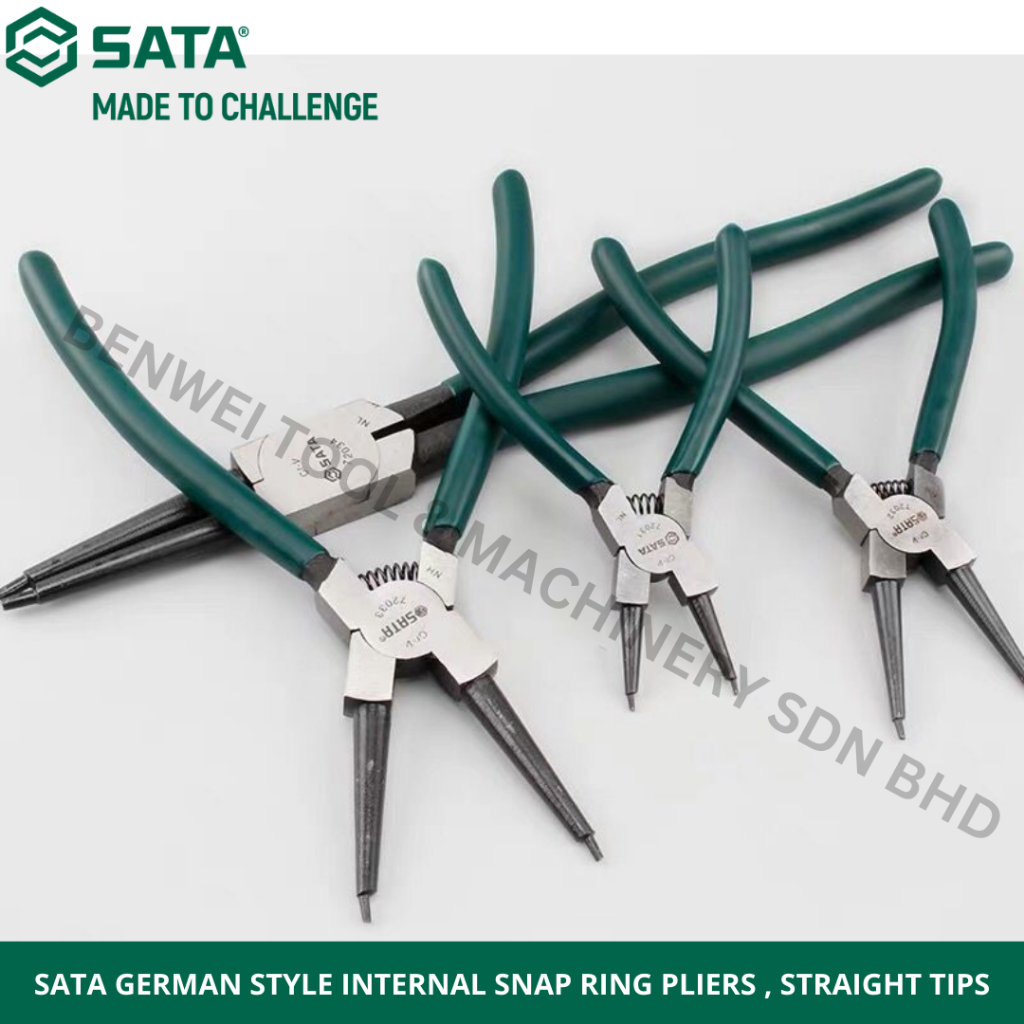 SATA GERMAN STYLE INTERNAL SNAP RING PLIERS , STRAIGHT TIPS / 5'' / 7 ...