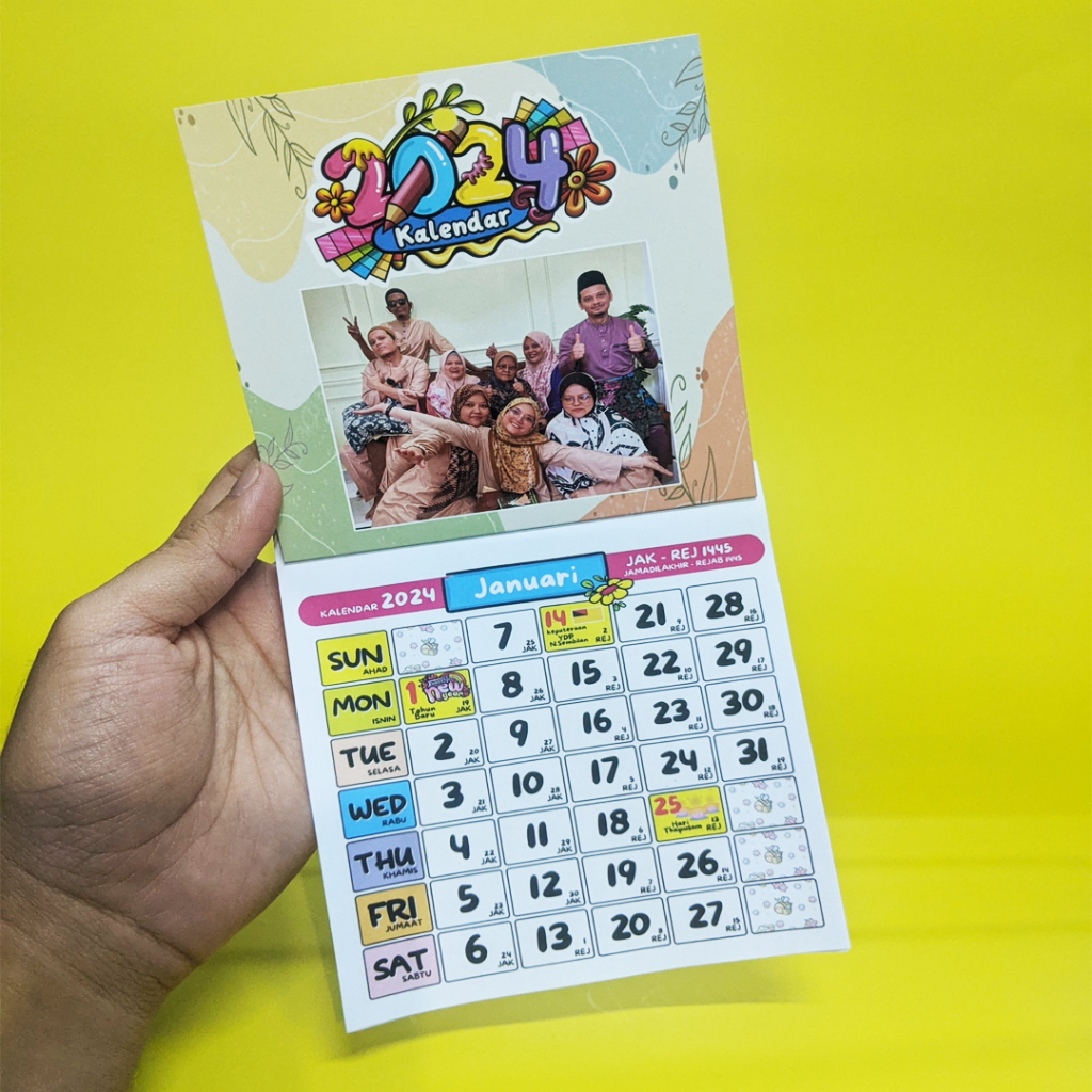 Kalendar Dinding 2024 - Custom Design - ( Kalendar Kuda ) Stapler ...