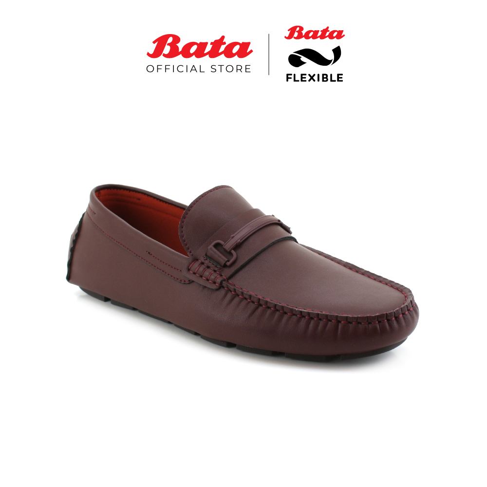 BATA FLEXIBLE Foster Men Red Moccasin 8505005 Kasut Perempuan | Shopee ...