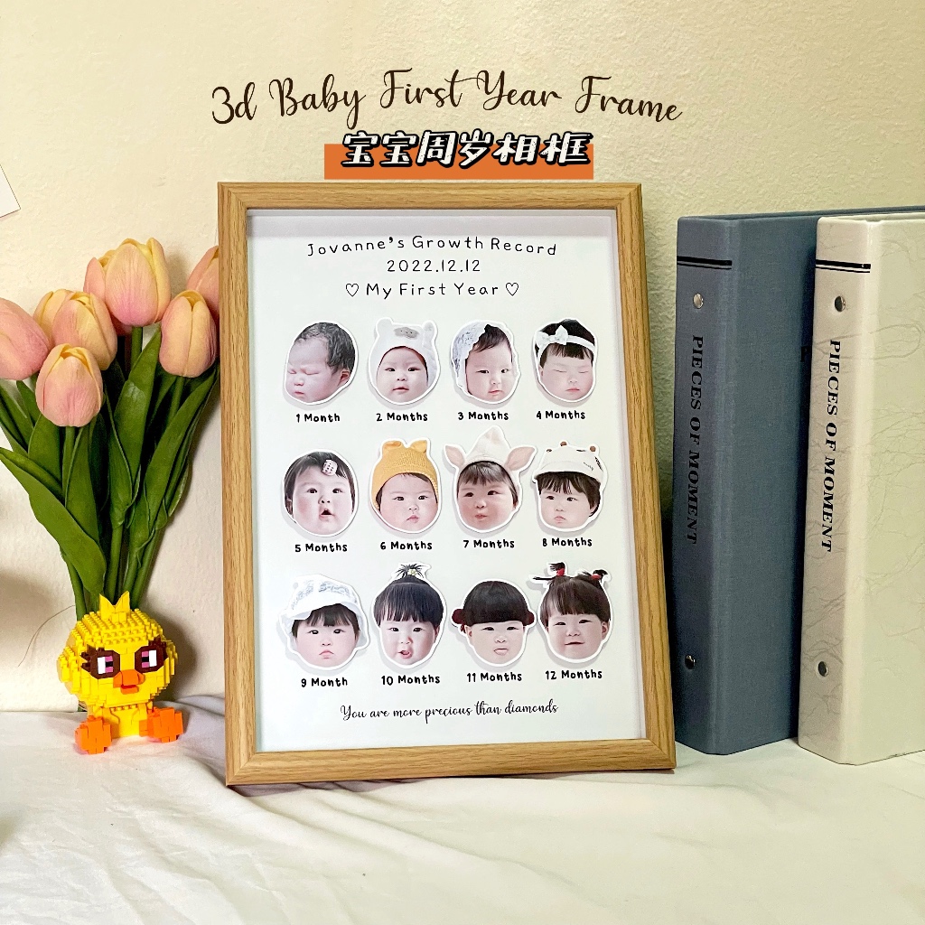 Bingkai 3D Gambar Bayi Setahun | Baby First Year Photo Frame Gambar New ...