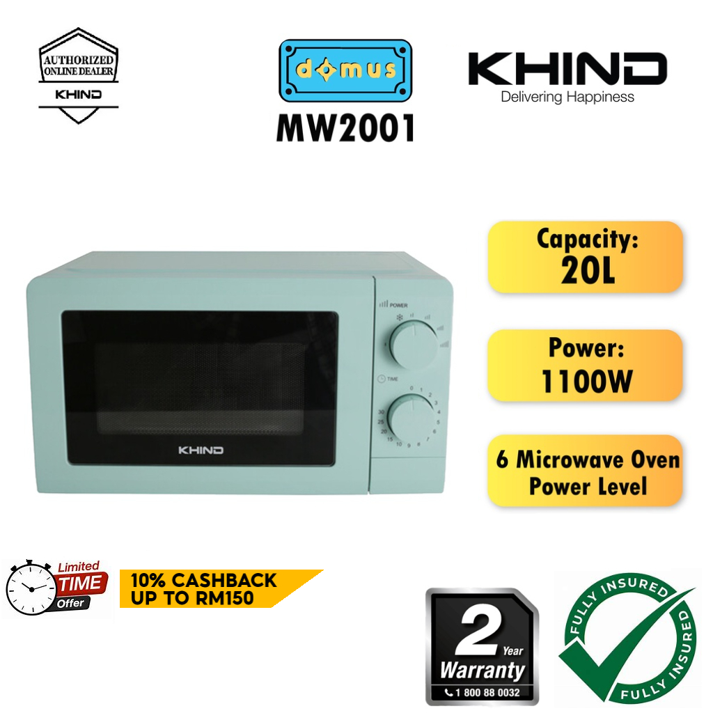 [NEW] Khind Microwave Oven 20L With Quick Defrost Easy Clean Mikrowave ...