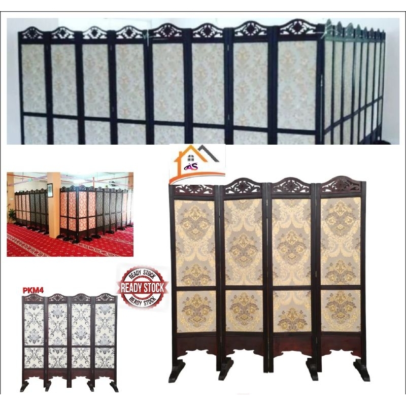 🔥Original partition kayu pembahagi Ruang kayu original wood screen with ...