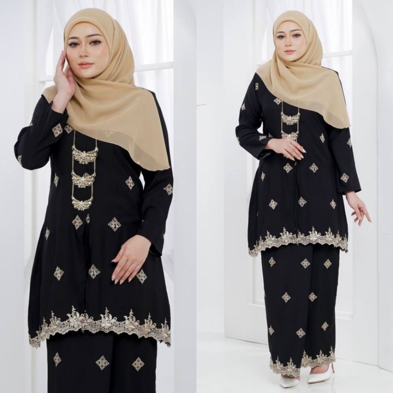 (XS - 5XL) KEBARUNG SULAM KEBAYA LABUH SULAM PLUS SIZE NIKAH TUNANG ...