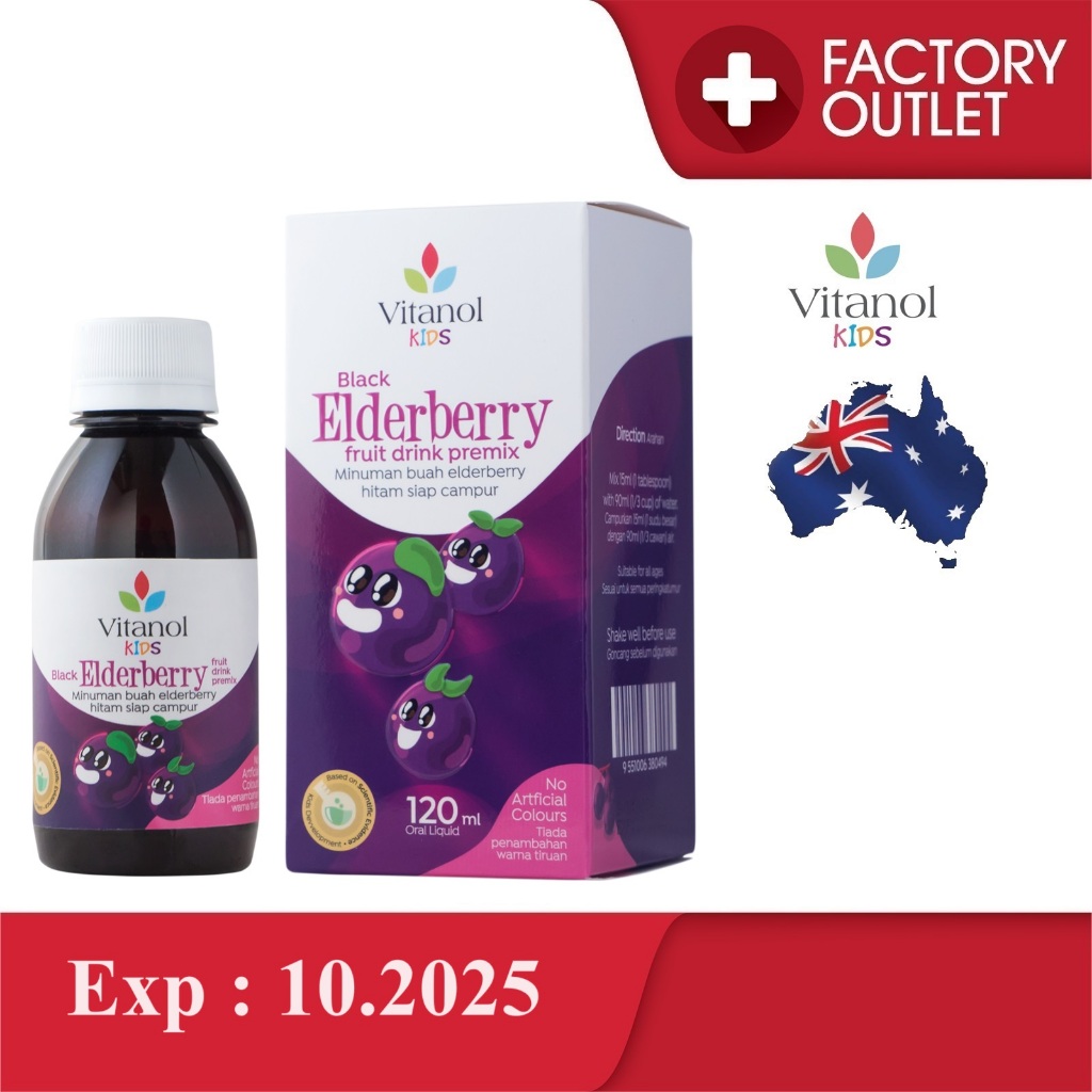 Vitanol Kids Black Elderberry Oral Liquid 120ml | Shopee Malaysia