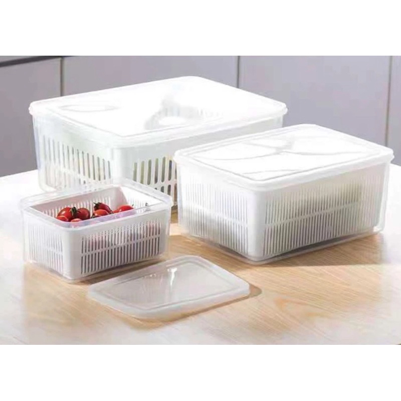 Fresh keeping box refrigerator Kitchen Fresh-keeping Box Drain Sealed ...