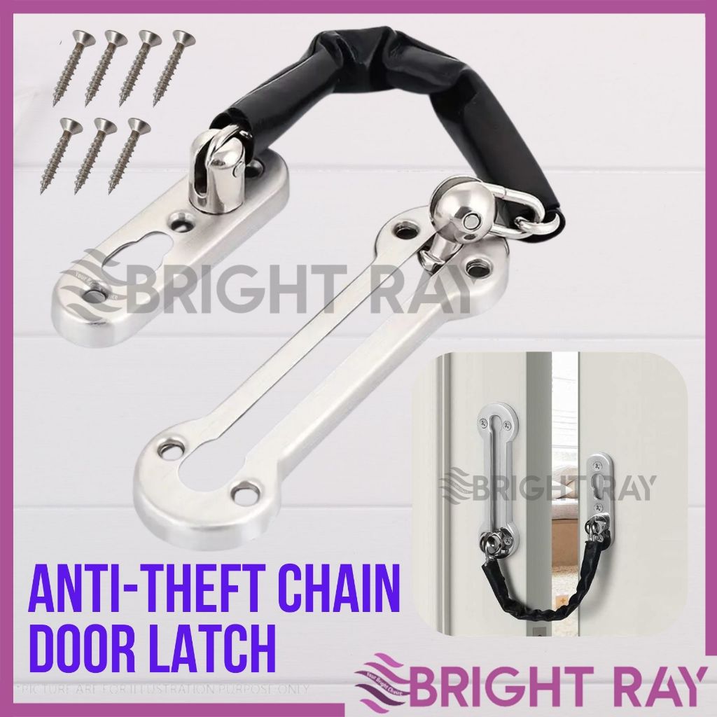 Anti Theft Stainless Steel Hotel Door Chain Latch Safety Guard Selak ...