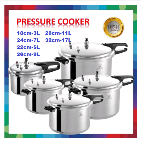🌹READY STOCK🌹 Pressure Cooker Periuk Tekanan Viral 6 Size (18cm-3L, 22cm-5L, 24cm-7L, 26cm-9L ...