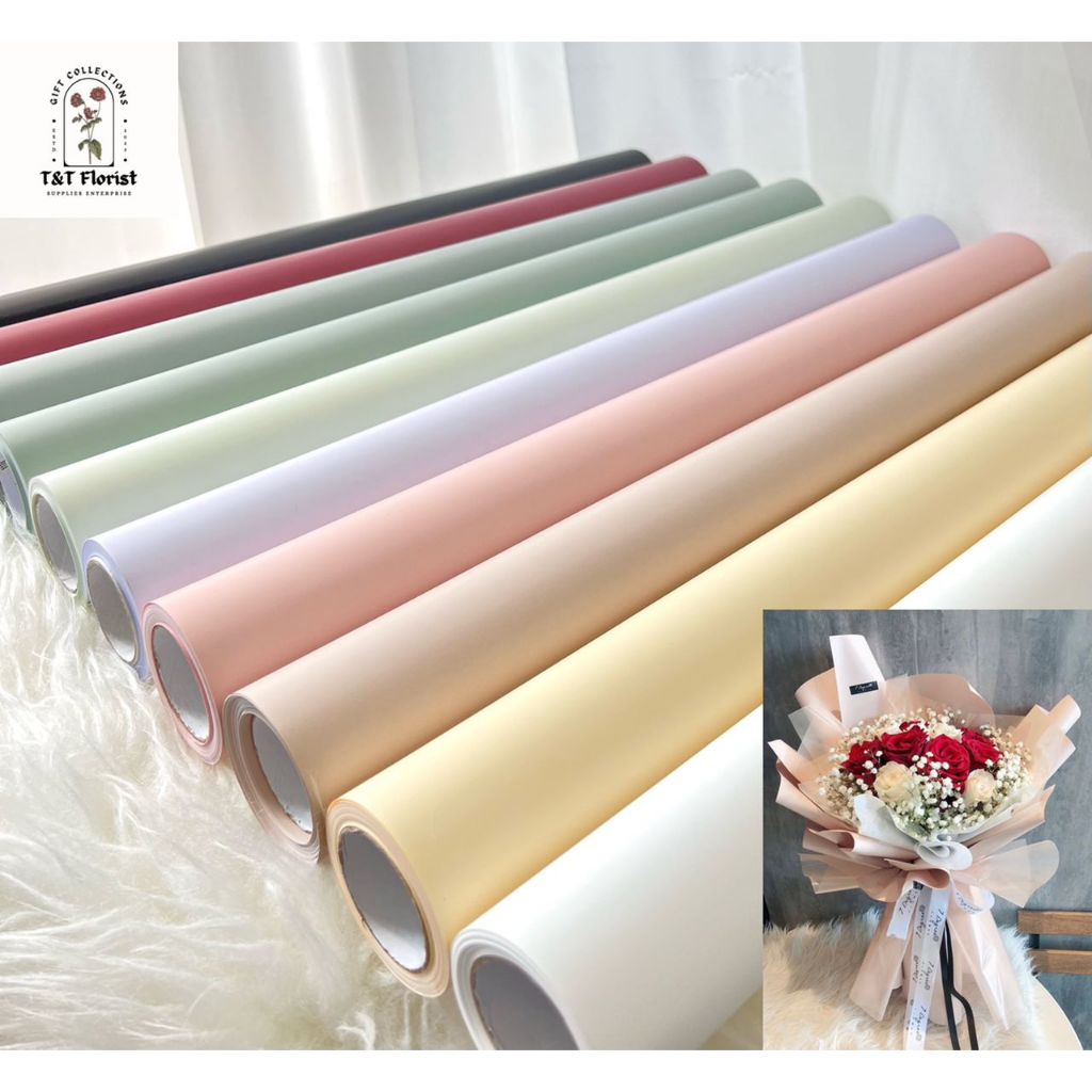 (Ready Stock)Premium Quality Mosha korea flower wrapping paper ...