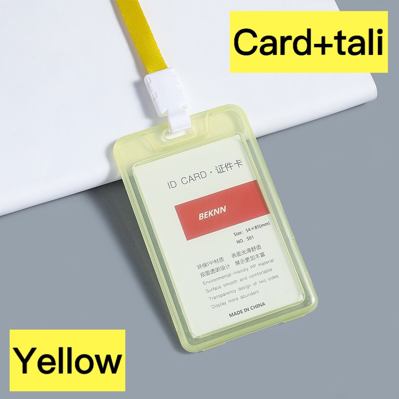 Work Name Card Holder with Rope ID Card Holder Double Transparent Water ...