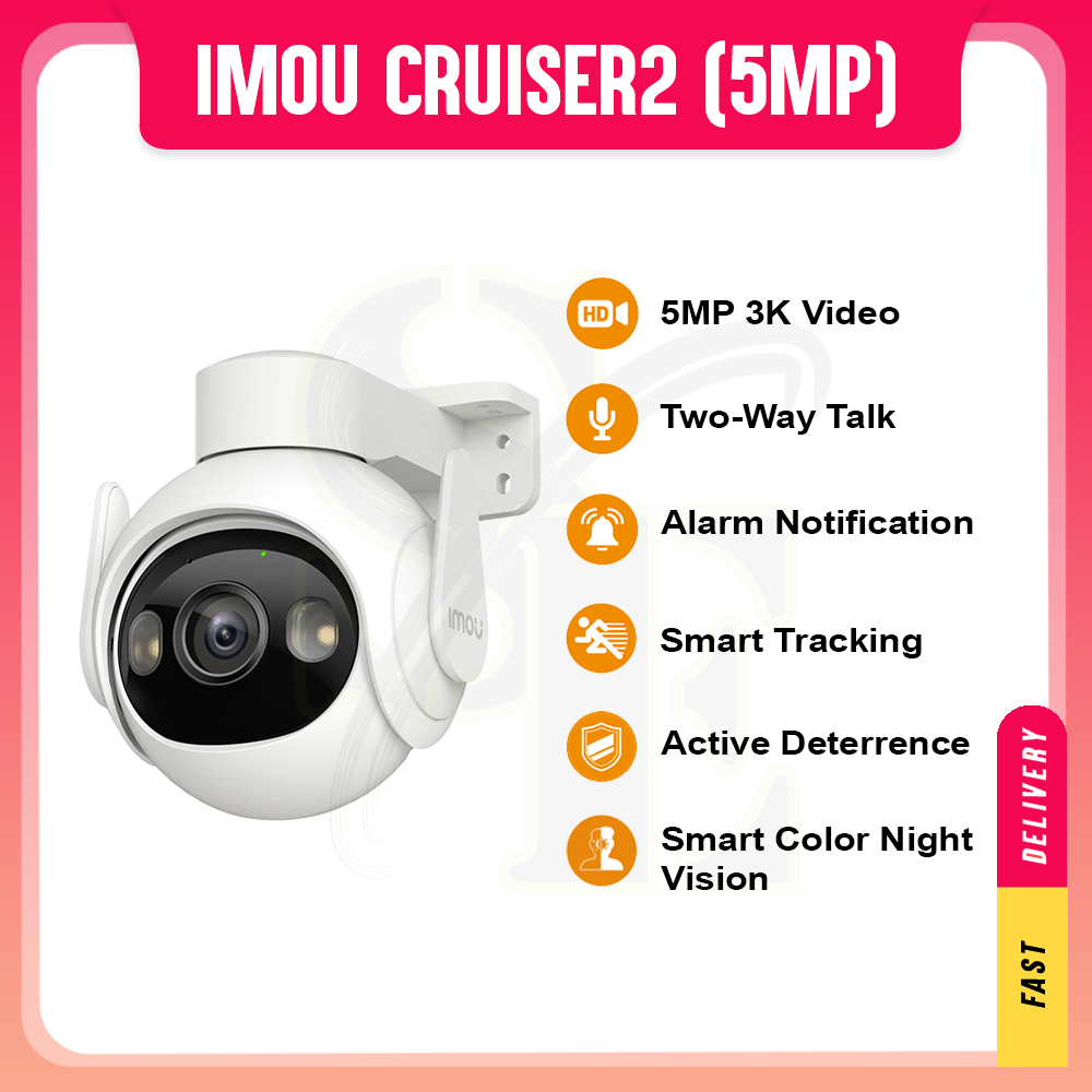Imou Cruiser2 (5MP) 3K Wireless Wi-Fi Pantilt IP Outdoor Weatherproof ...