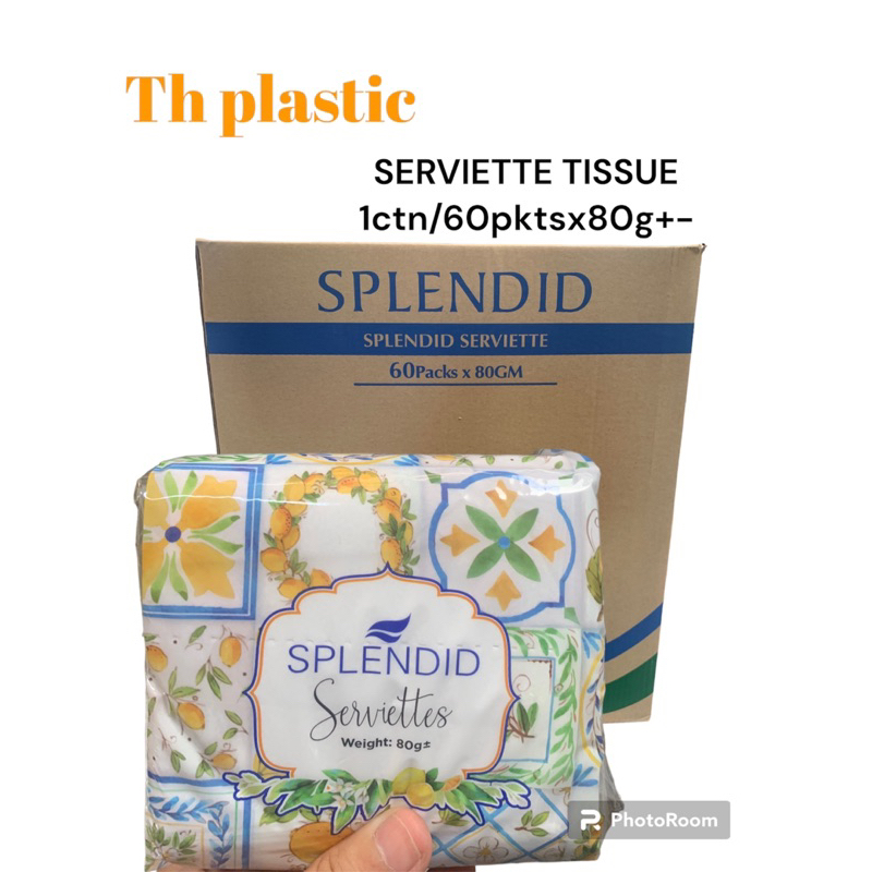 TH-Splendid Tissue / Serviette(80g) 1ctn/60pkts | Shopee Malaysia