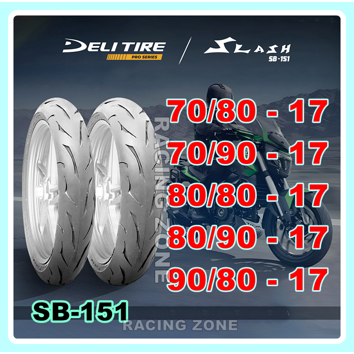 * FREE tubeless nut * DELI TIRE SB-151 SLASH INDONESIA TAYAR TYRE 151 ...