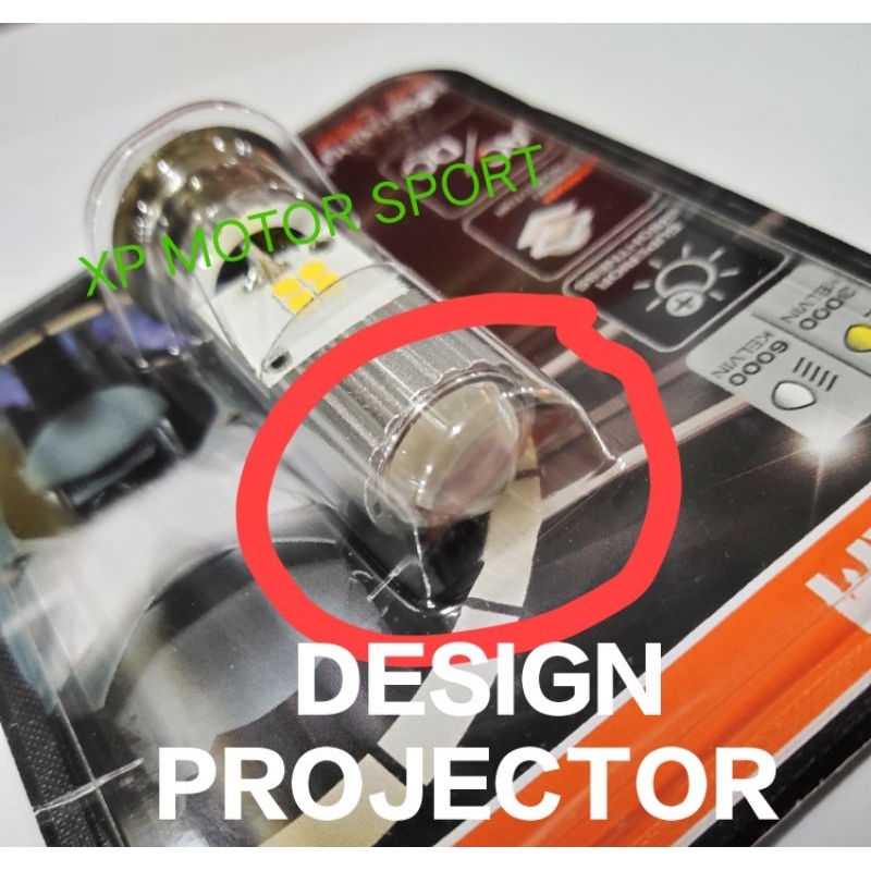 Mentol Depan Led Dua Warna Putih & Kuning Osram T19 New Design Projector T19 (Ac/Dc) 100% ...