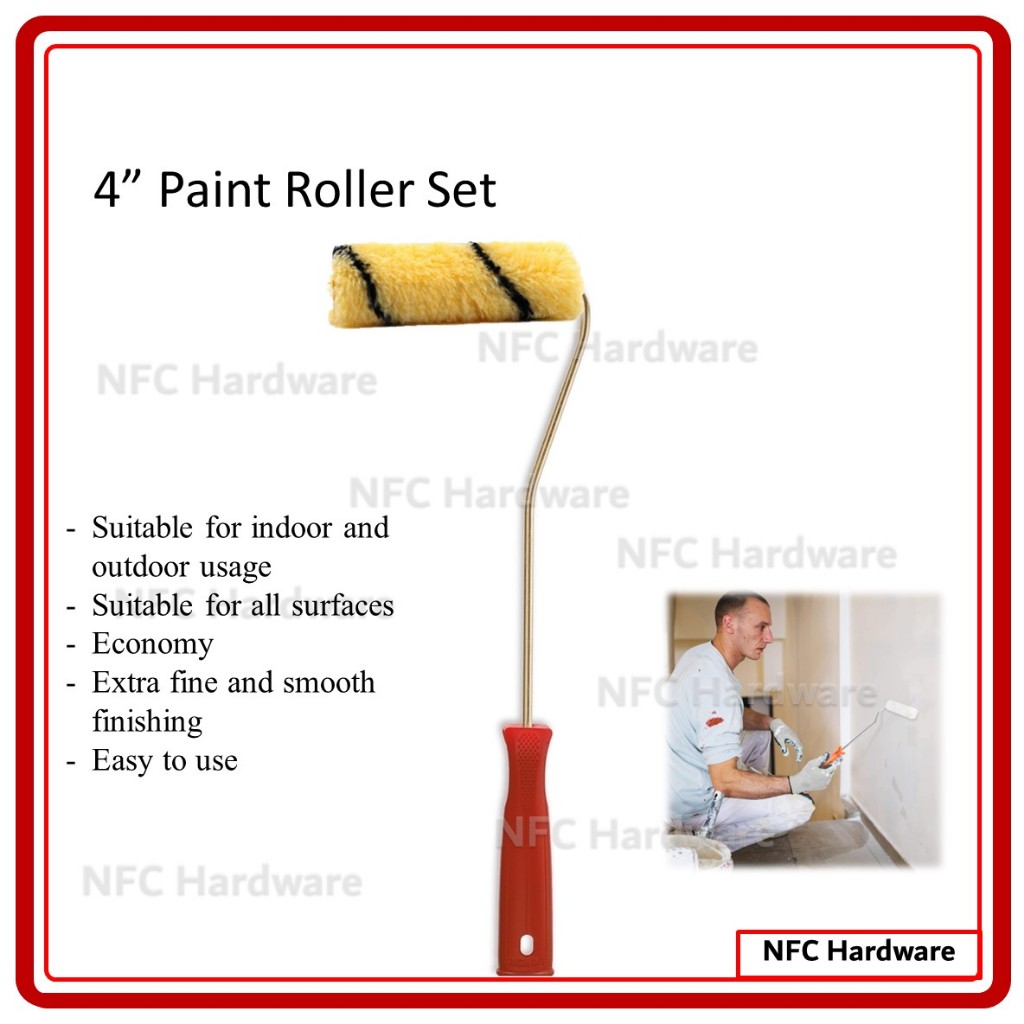 4" Small Paint Roller Set / Roller Refill / Handle | Shopee Malaysia