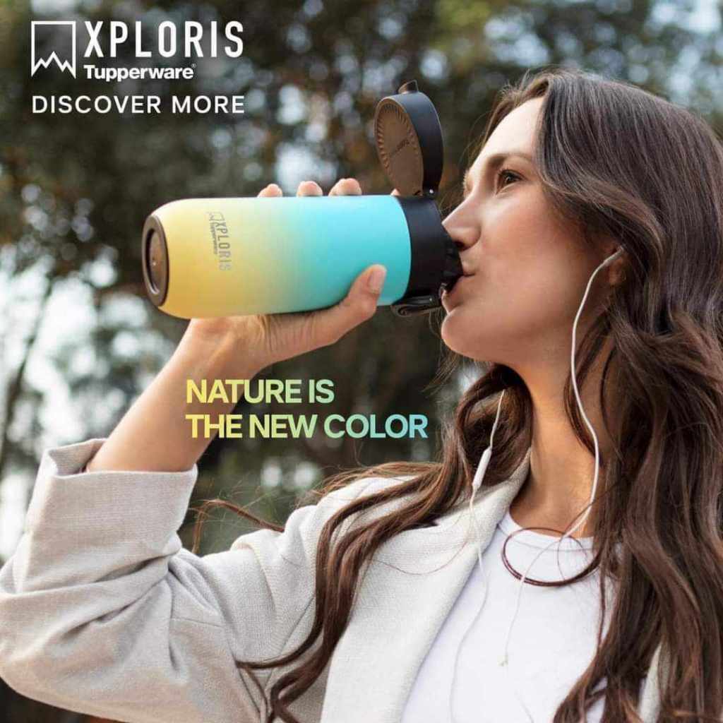 Tupperware Xploris Easy Open Flask 450ml/ 350ml/ Xploris 470ml coffee mugs shaker cool cupMTFM ...