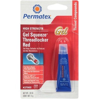 Permatex High Strength Gel Squeeze Threadlocker Red 5g | Shopee Malaysia