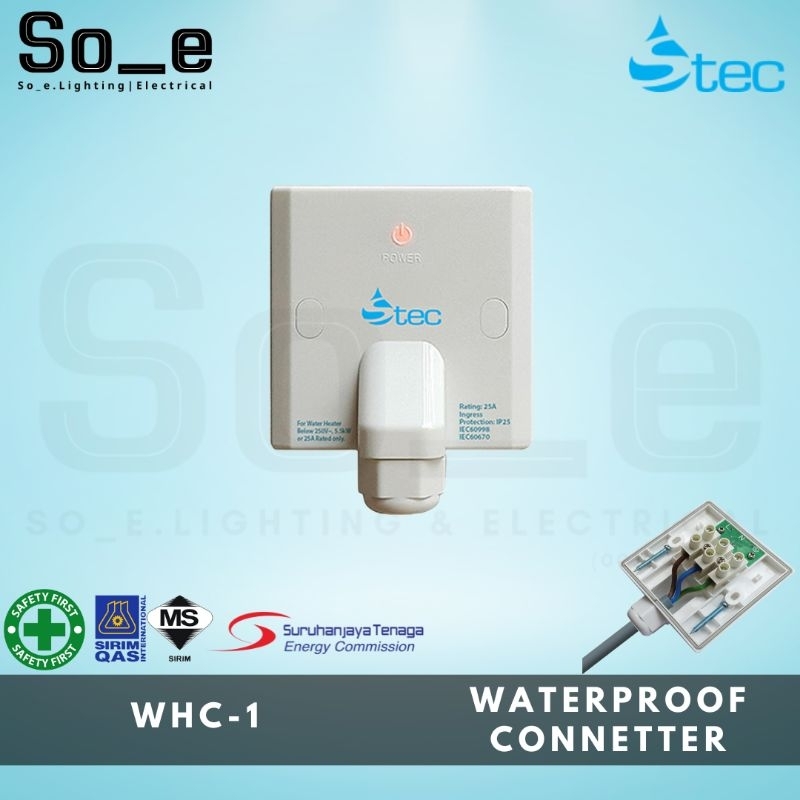 (READY STOCK) STEC RETOUCH WATER HEATER CONNECTOR WHC-1 ULTRA RIMLESS ...