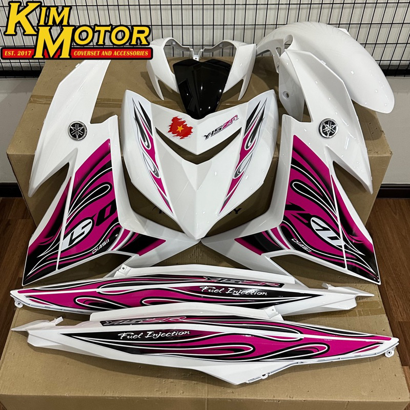 COVERSET Y15 V1 V2 ORIGINAL VELOZI Y15ZR FIRE EDITION API WHITE PINK ...