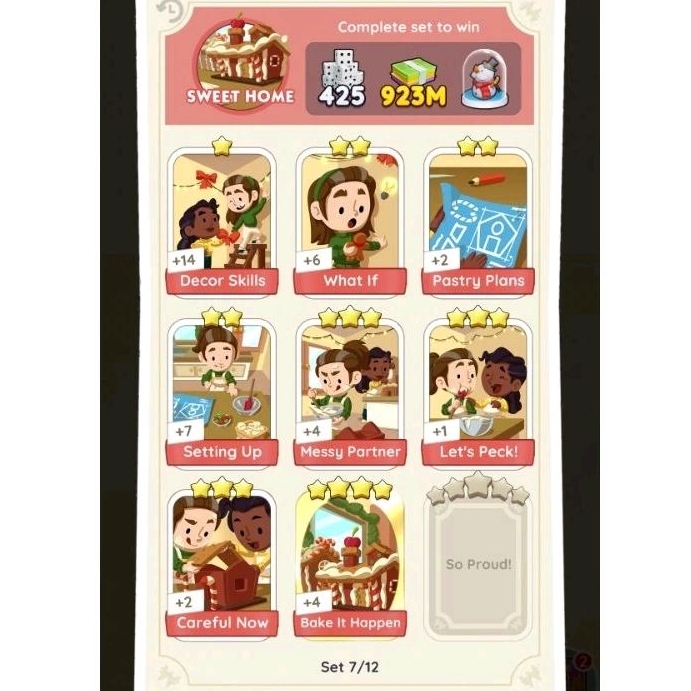 monopoly go card sticker set 7 | Shopee Malaysia