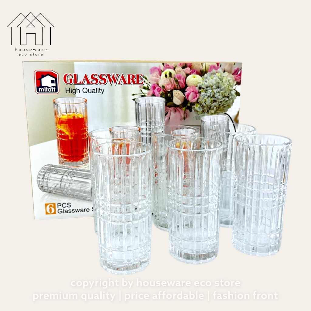 6pcs INS Crystal Drink Glass Cup Set / Diamond Glass Drinking Cup ...