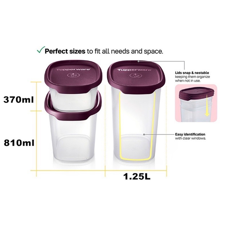 Tupperware One Touch Fresh (3pcs) | Shopee Malaysia