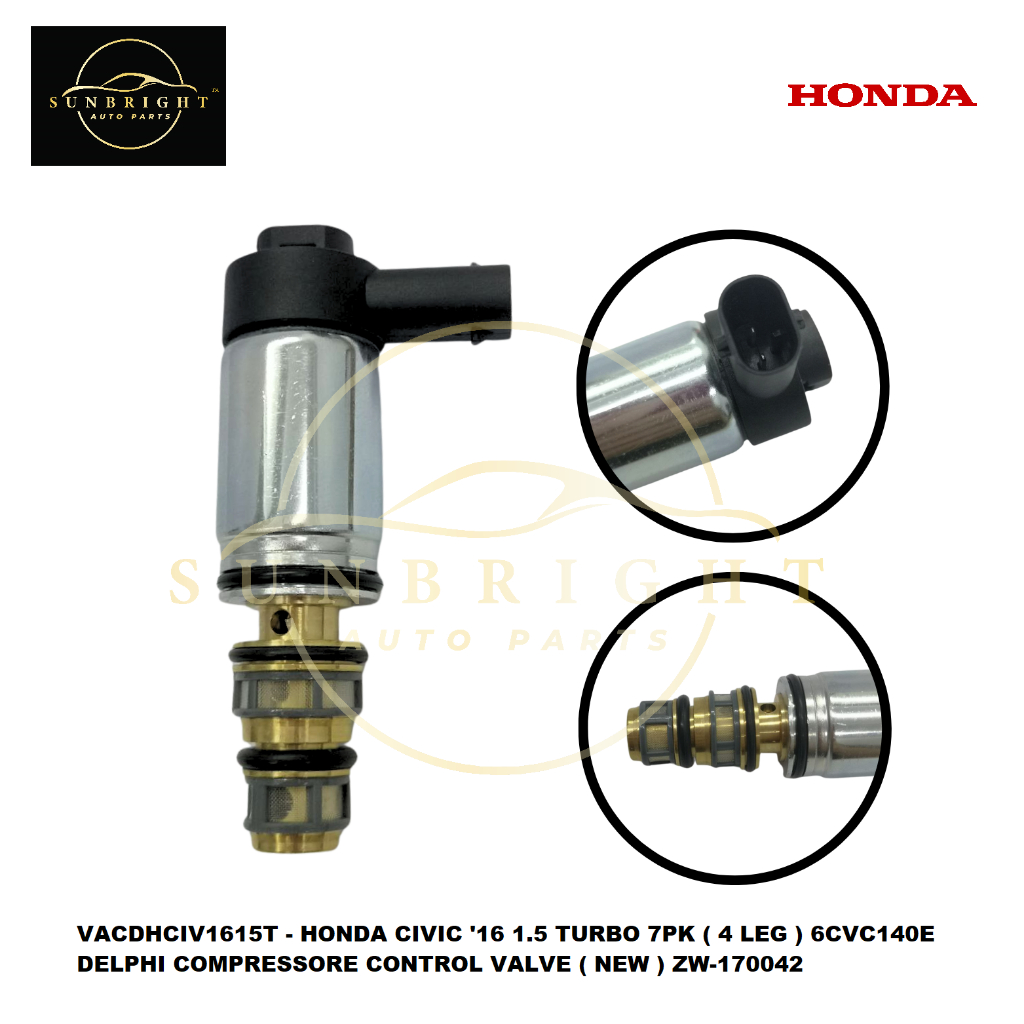 HONDA CIVIC '16 1.5 TURBO 7PK ( 4 LEG ) 6CVC140E DELPHI COMPRESSORE ...