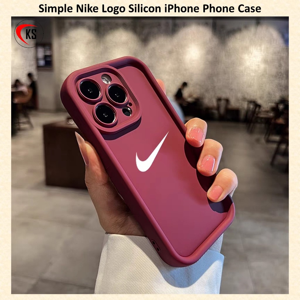Simple Nike Logo Silicon Phone Case iPhone 15 Pro Max 14 Pro Max 13 Pro ...