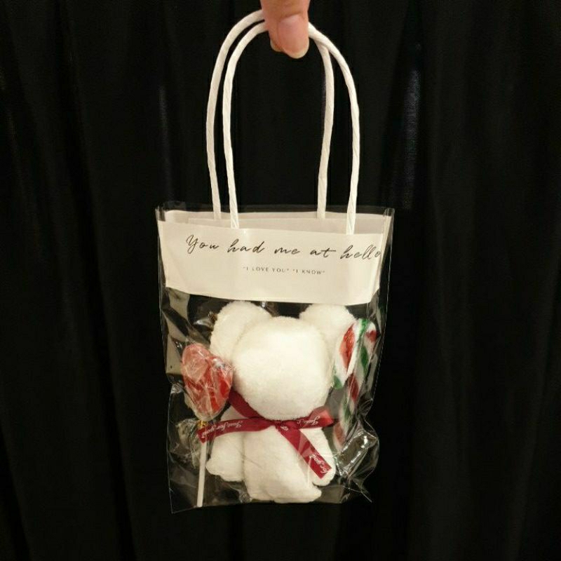 OVERFLOW MURAH Christmas Gift Exchange towel in BEAR shape WITH CANDY ...