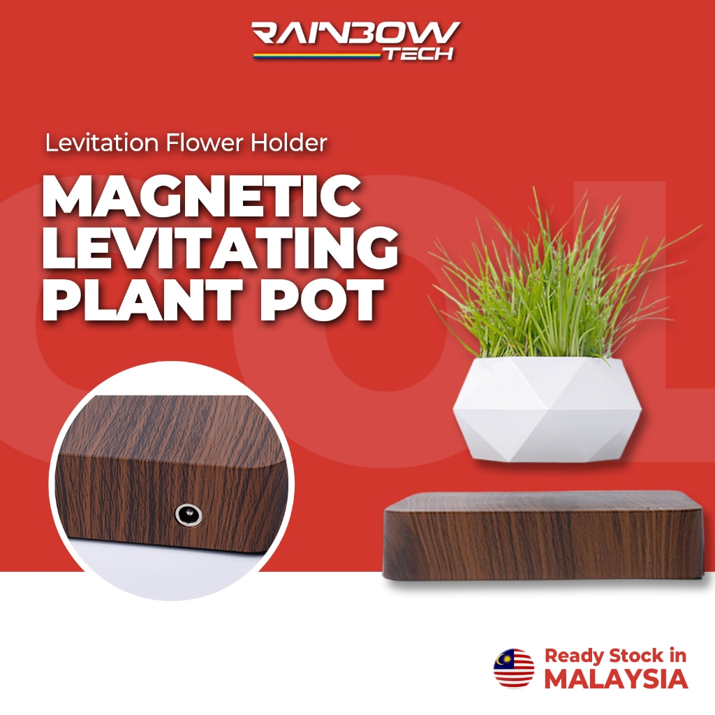 RBTECH Magnetic Suspension Floating Flower Pot Levitating Air Bonsai ...