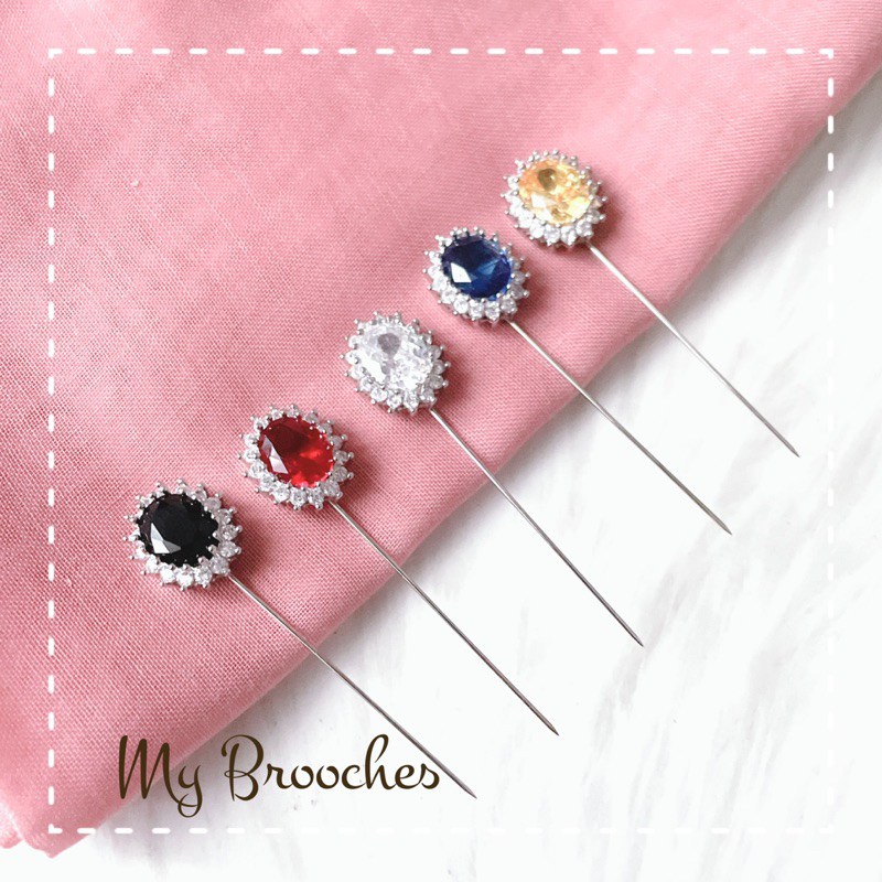 Cubic Zirconia Hijab Pin Tudung Shawl Pin (1 piece) | Shopee Malaysia
