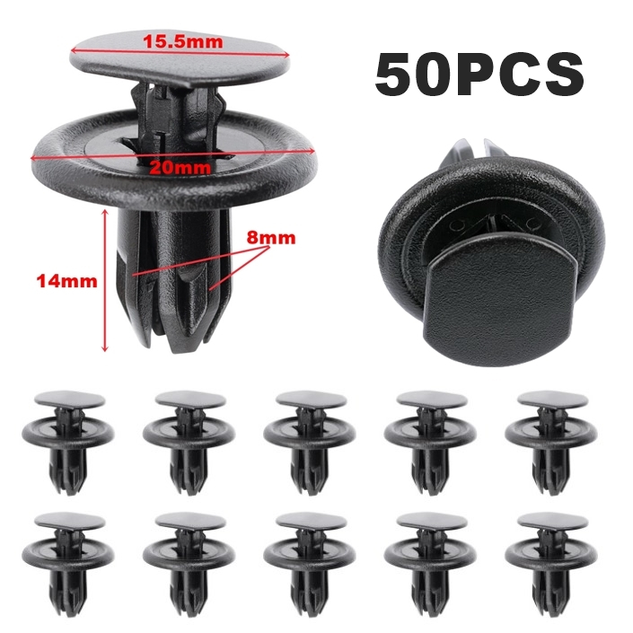 50PCS Car Clip Bumper Fastener Clip 8mm CX-3 CX-5 CX-8 Bumper Engine ...