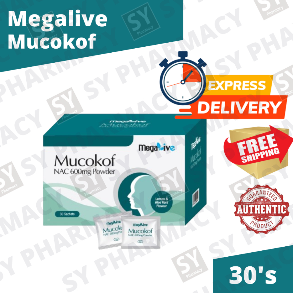 Megalive Mucokof NAC 600mg Powder 30's (Exp: 11/2026) | Shopee Malaysia