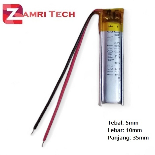 3.7V 130 mAh 501035 can use model 500935 501036 Li-ion Battery Lithium ...
