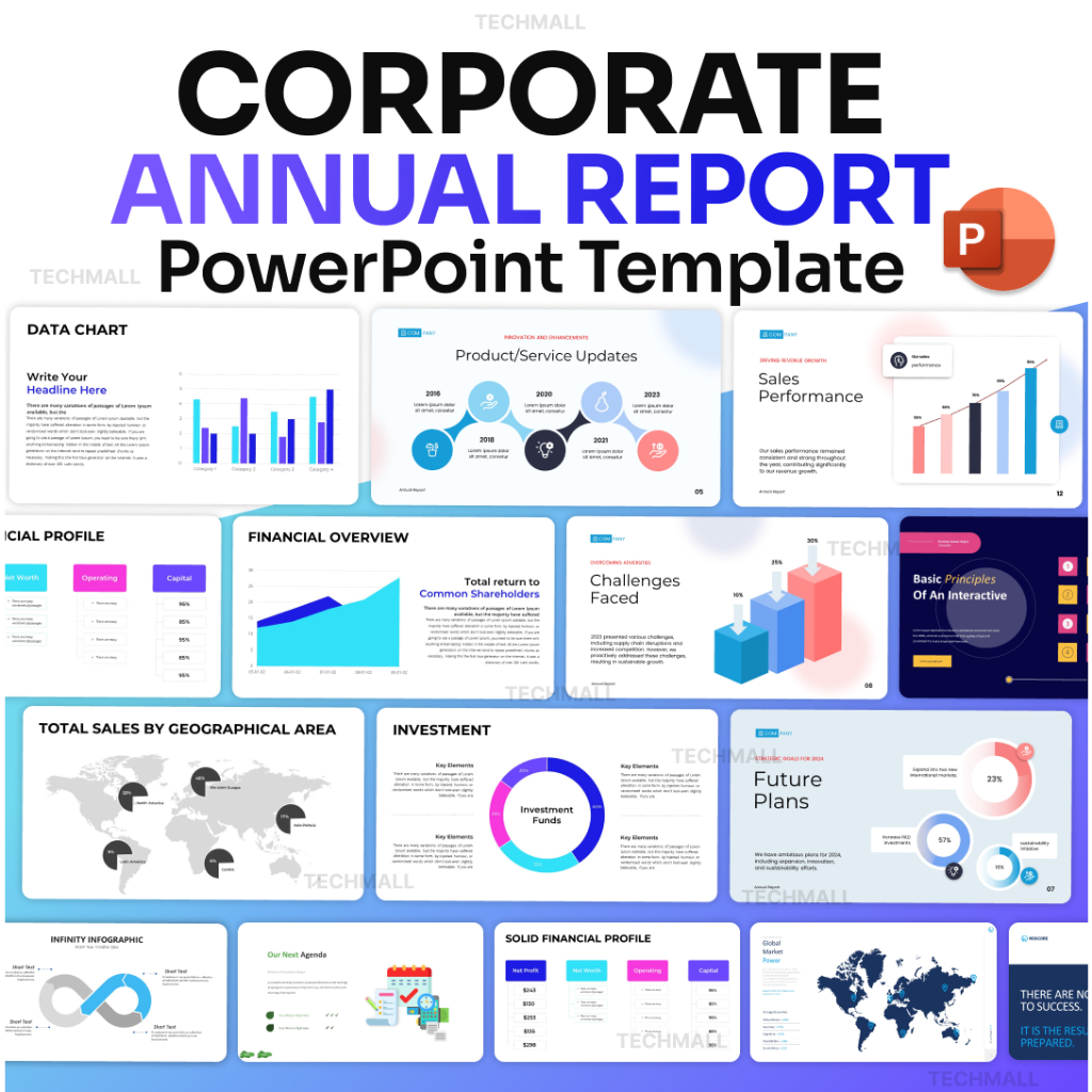 Corporate Annual Report Infographics PowerPoint Presentation Template ...