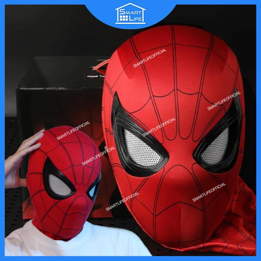 Spider-Man Cosplay Mask Mata Berkelip Boleh Beroperasi Dengan Dagu ...