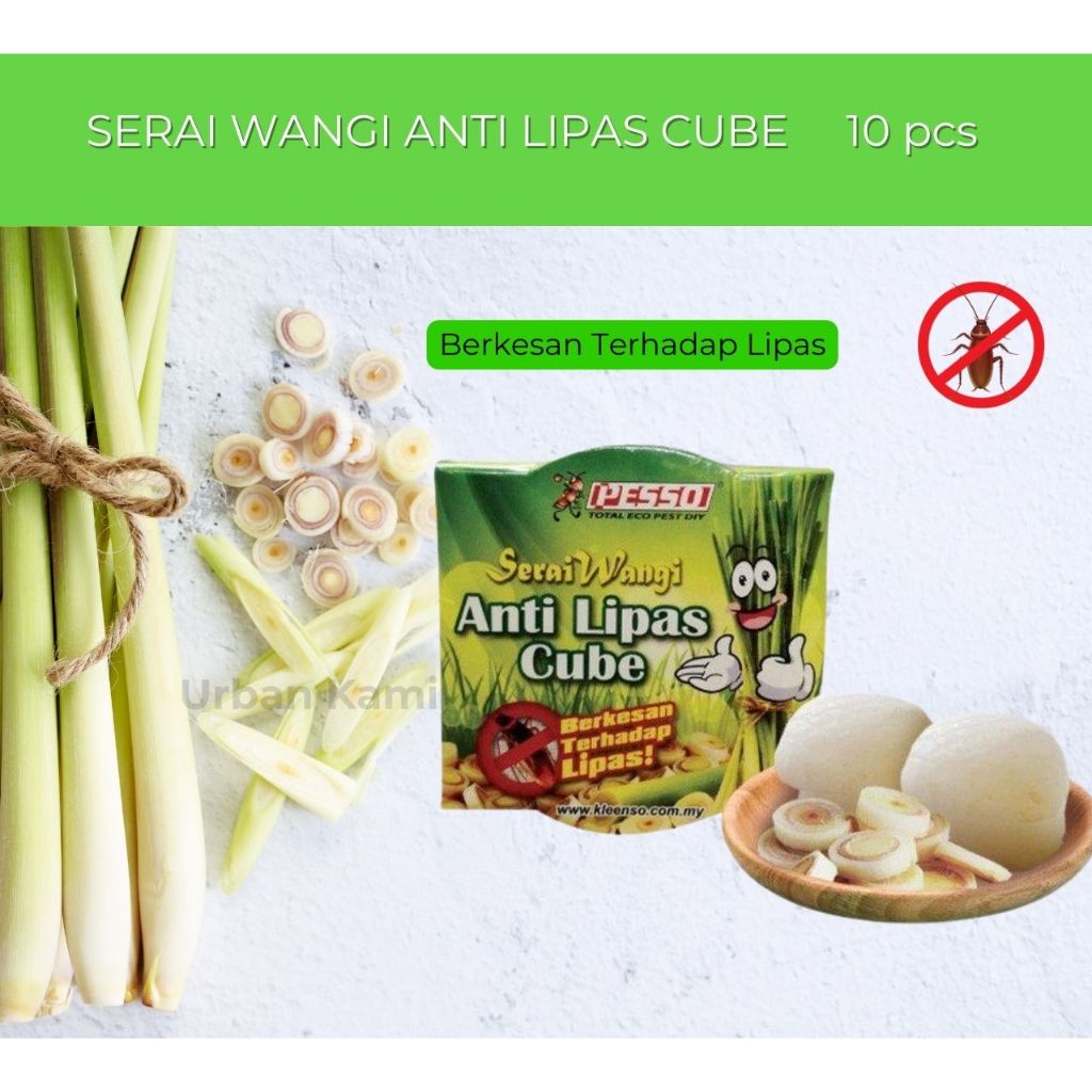 PESSO Anti Lipas Cube Serai Wangi /Anti Cockroach Cube/Kiub Penghalau Lipas Lemongrass/香茅防蟑螂块 ...
