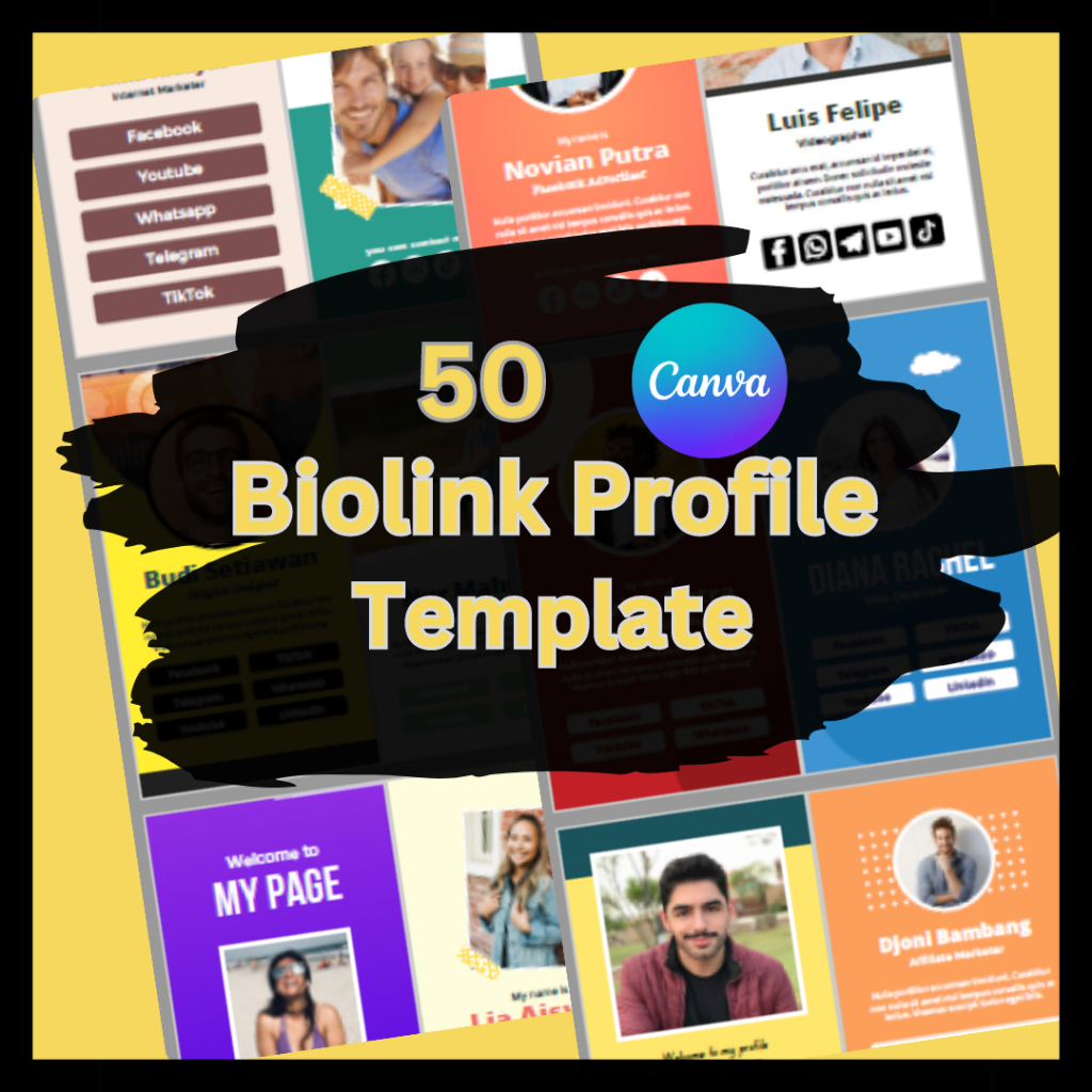 50 Biolink Profile Templates [ Canva Template ] | Shopee Malaysia