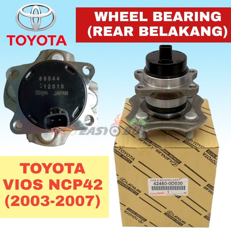 ORIGINAL JAPAN Toyota REAR WHEEL BEARING (BELAKANG) - Toyota Vios Ncp42 ...