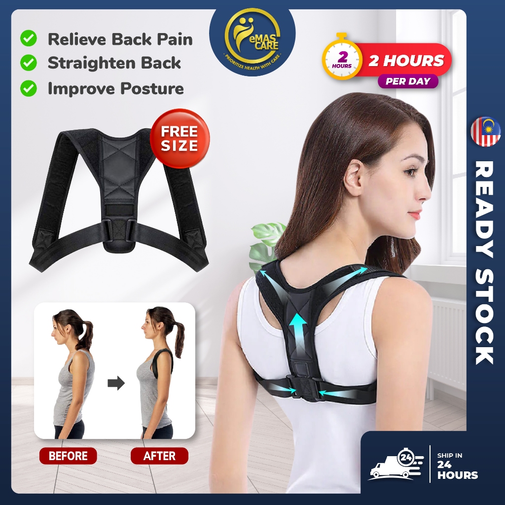 Posture Corrector Back Support Brace Back Shoulder Belt Body Spine Back ...